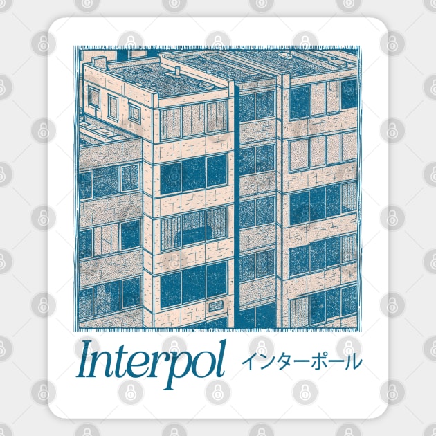 Interpol -- Original Retro Art Design - Interpol - Sticker | TeePublic